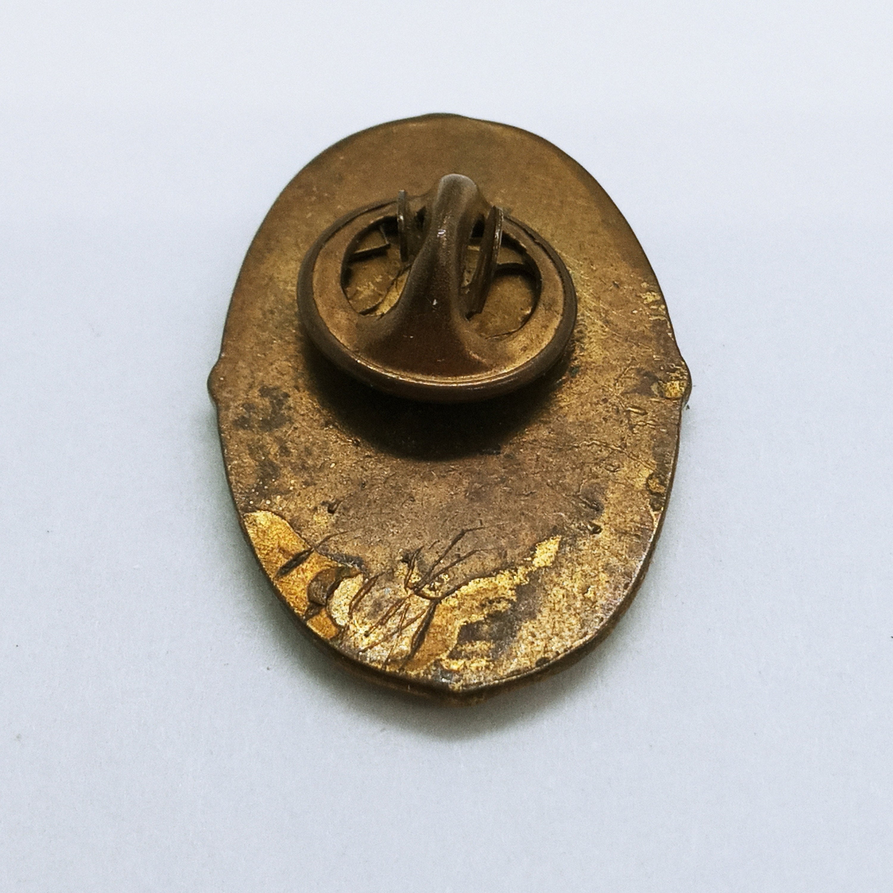 Ballou Reg'd Bronze Oval Gold Panner Pin Brooch Brown - Etsy