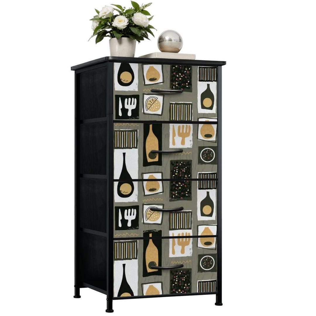 1960s Atomic Retro 4-drawer Dresser: Midcentury Modern Fabric Storage ...