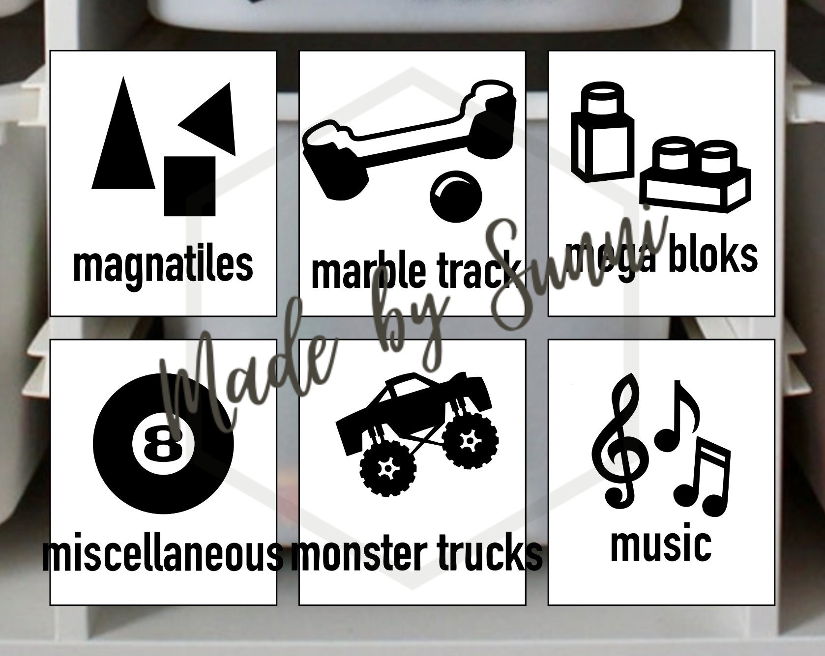 VINYL Toy Organization Toy Bin Labels Toy Storage Picture - Etsy