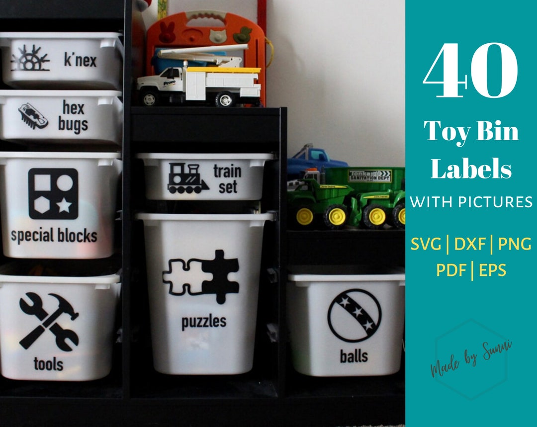 SVG Cut Files for Cricut and Silhouette Cameo: 40 Toy Organization, Toy ...