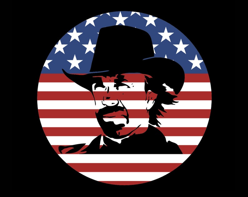 Patriotic Chuck Norris SVG Cut Files for Cricut and Silhouette Cameo ...