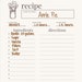 Handwritten Recipe Card | Simple Recipe Template Canva | Editable ...