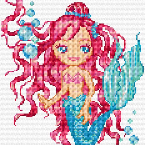 Mermaid Cross Stitch Pattern - Etsy