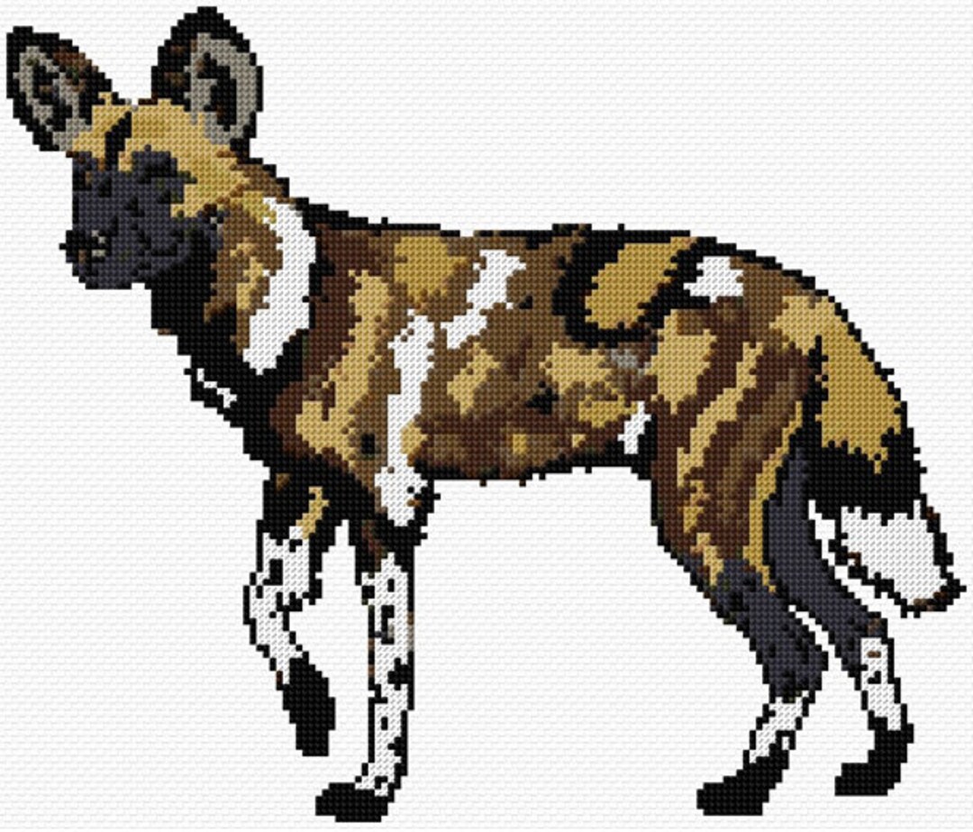 Hyena Cross Stitch Pattern PDF Pattern Digital Download Painted Dog ...