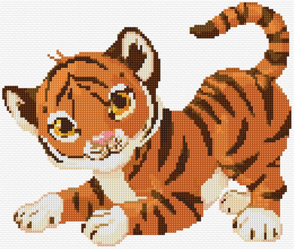 Tiger Cross Stitch Pattern PDF Pattern Digital Download | Etsy
