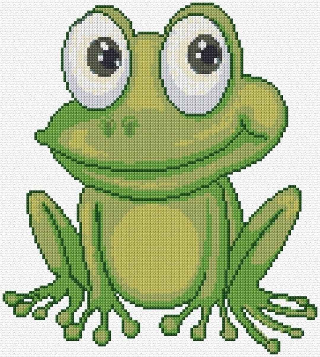 Frog Cross Stitch Pattern PDF Pattern Digital Download Counted Cross ...