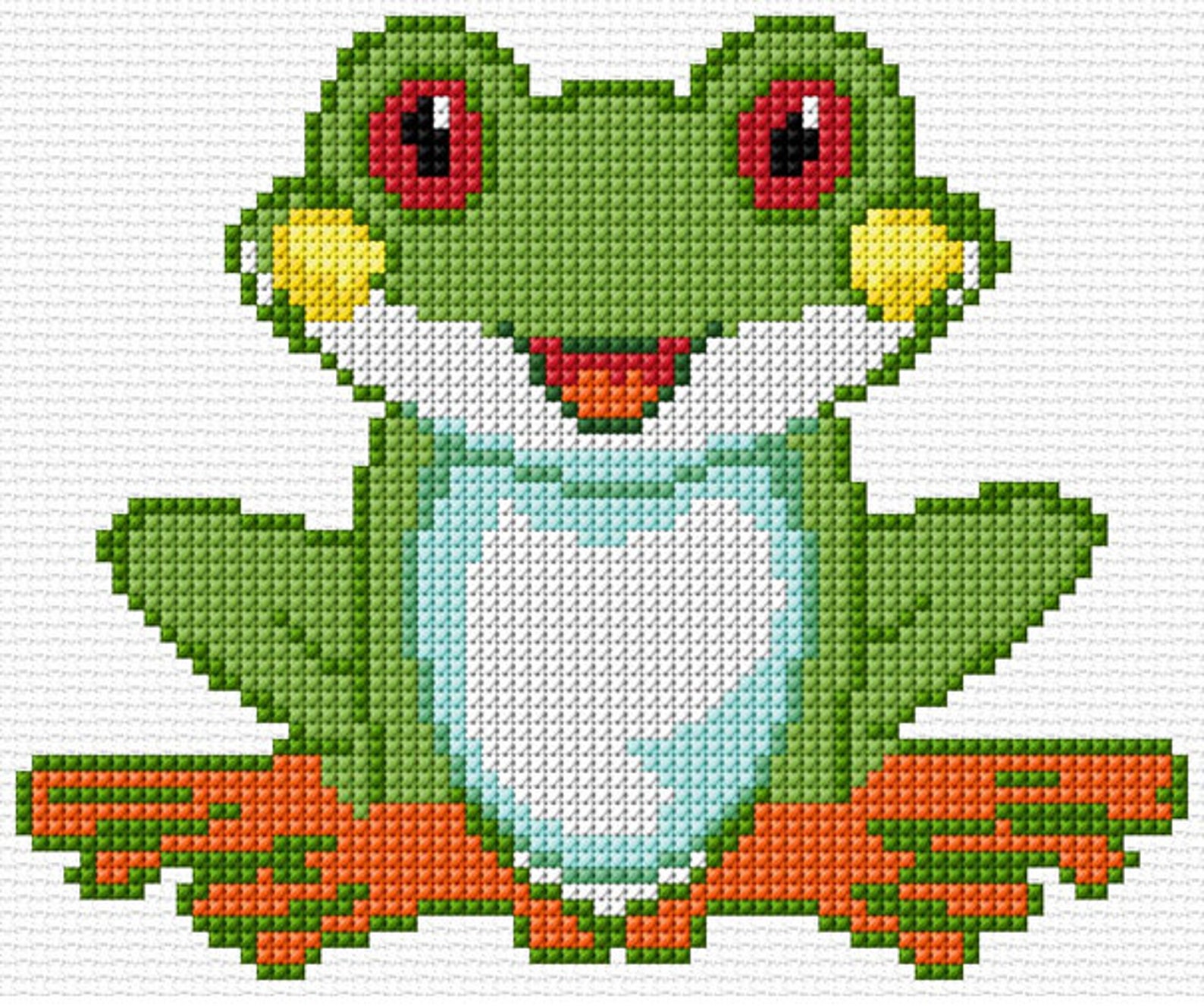 Small Frog Cross Stitch Pattern PDF Pattern Digital Download - Etsy