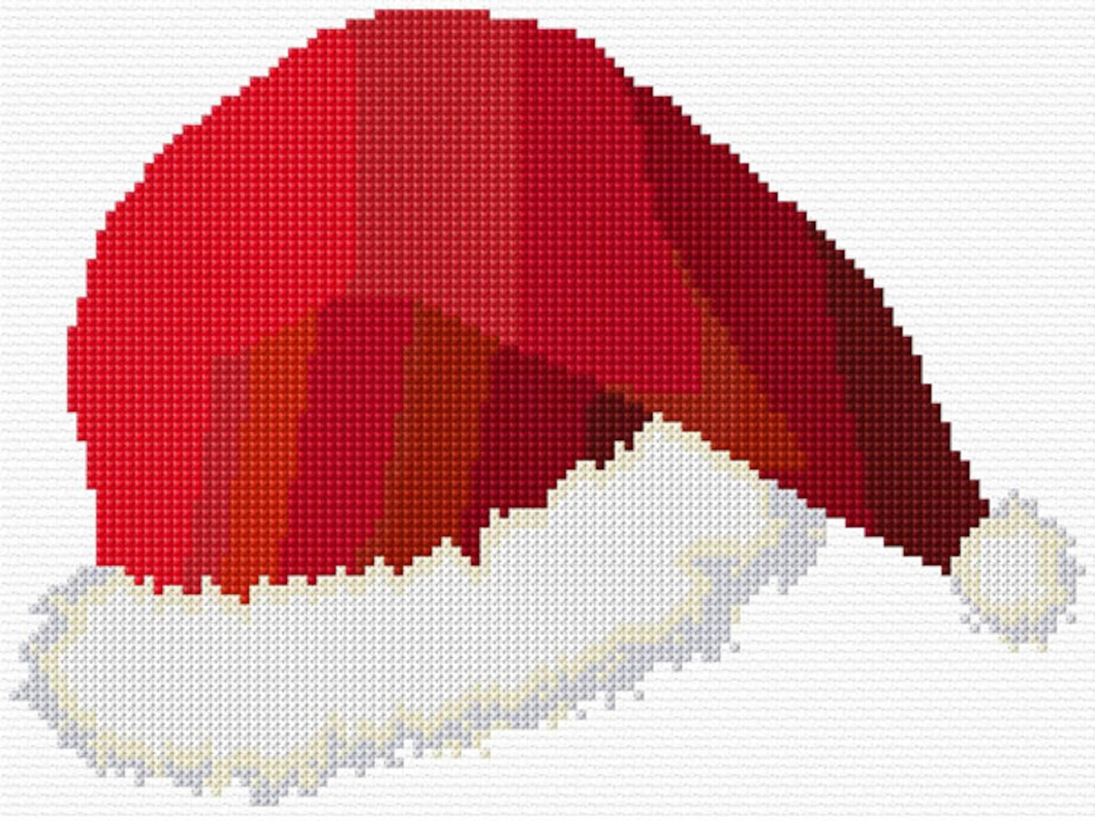 Santa Hat Cross Stitch Pattern PDF Pattern Digital Download - Etsy