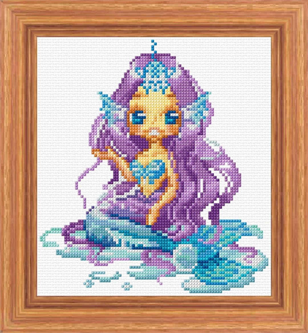 Mermaid Cross Stitch Pattern PDF Pattern Digital Download Counted Cross ...