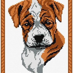 Boxer Dog Cross Stitch Pattern PDF Pattern Digital Download Counted ...