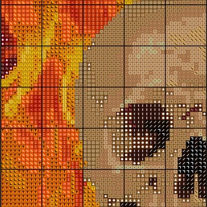 Skull With Flames Cross Stitch Pattern PDF Pattern Digital Download Counted Cross Stitch ...