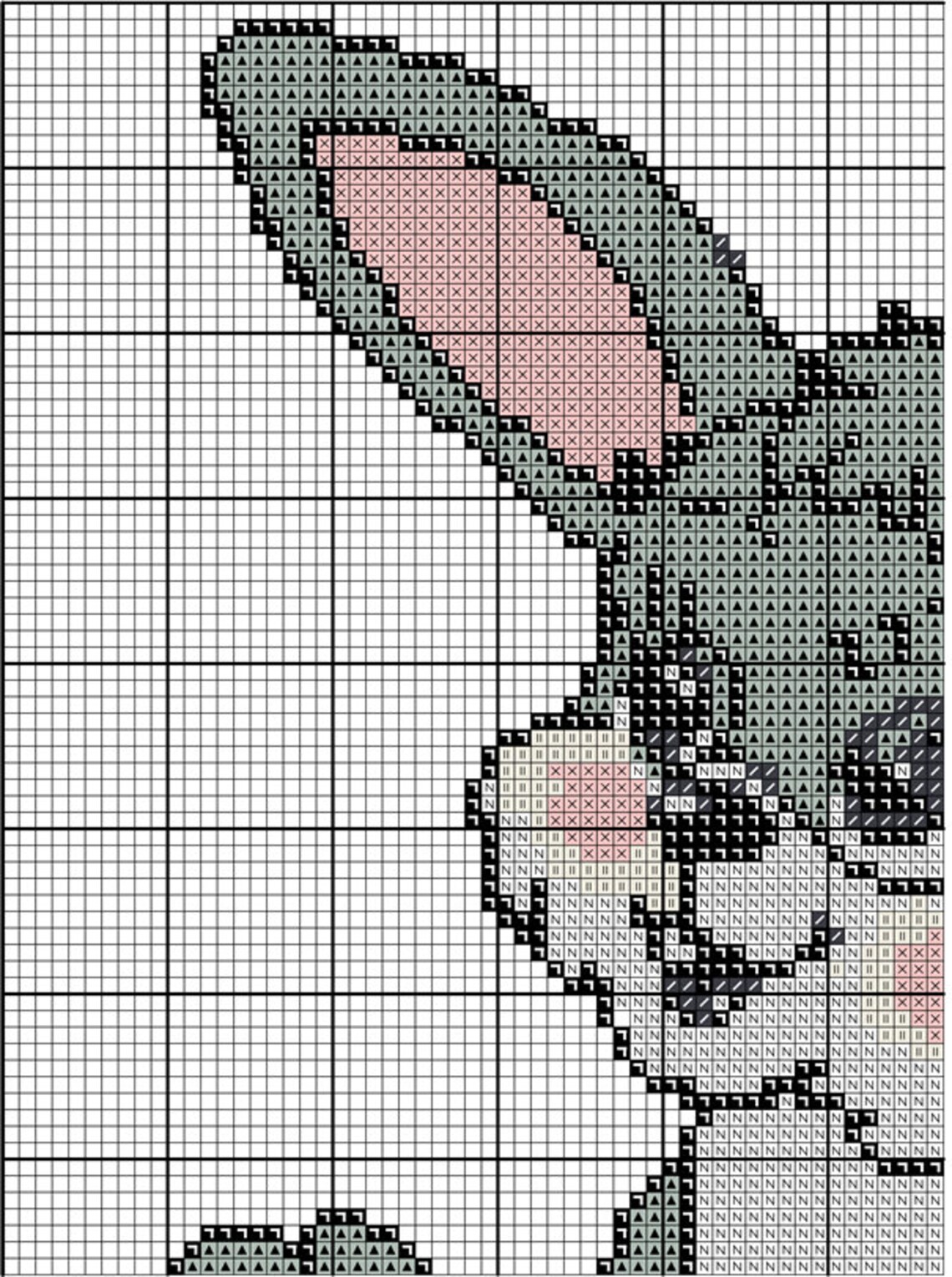 Bunny Cross Stitch Pattern PDF Pattern Digital Download Rabbit Cross ...