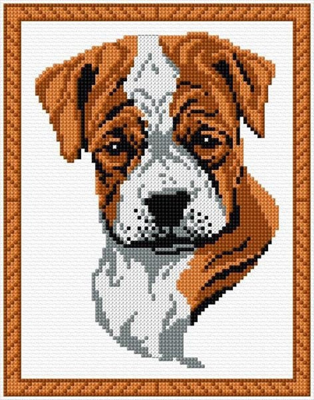 Boxer Dog Cross Stitch Pattern PDF Pattern Digital Download Counted ...