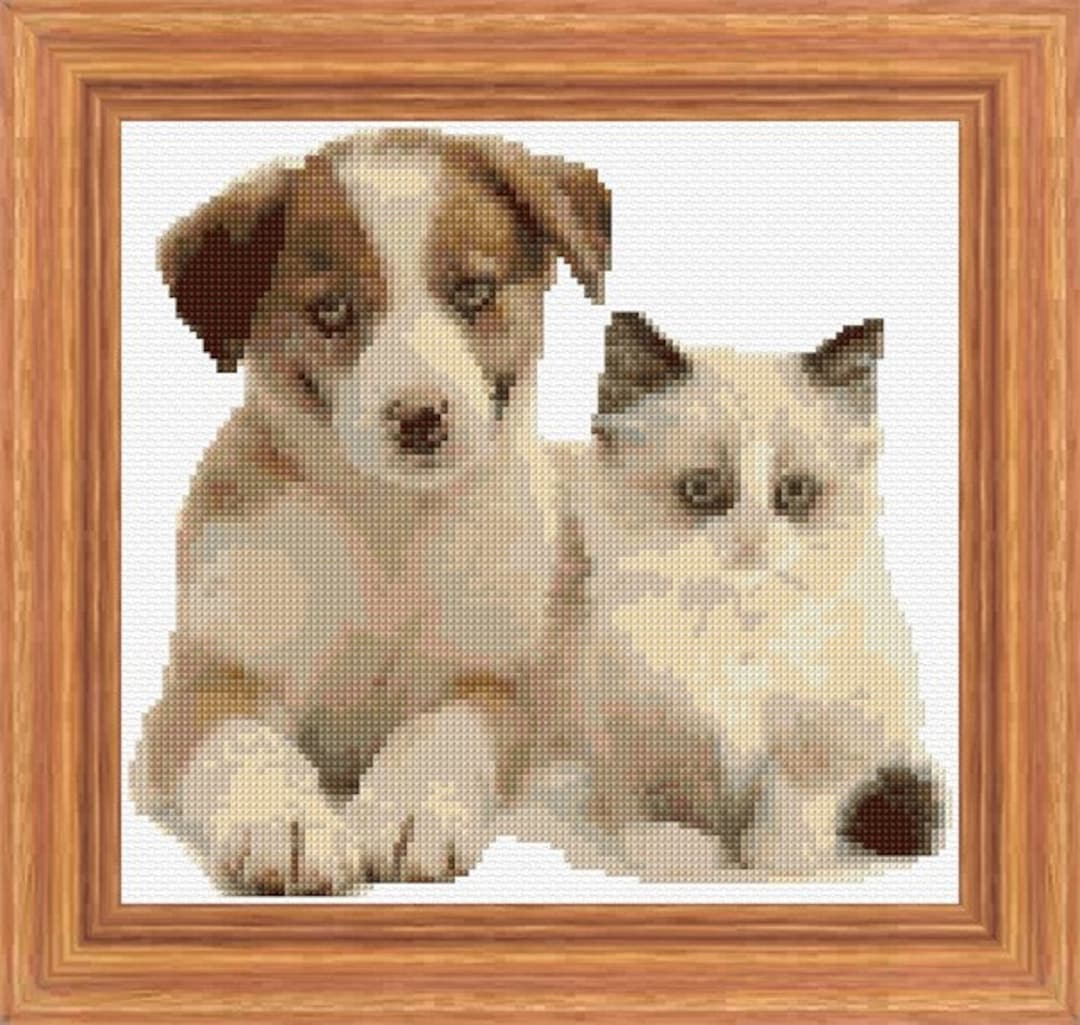 Dog and Cat Cross Stitch Pattern PDF Pattern Digital Download Counted ...