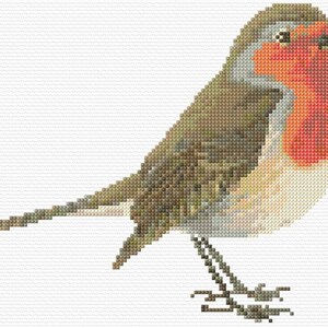 Robin Cross Stitch Pattern PDF Pattern Digital Download Garden Bird ...