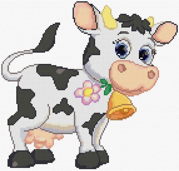 Cow Cross Stitch Pattern PDF Pattern Digital Download Counted - Etsy ...