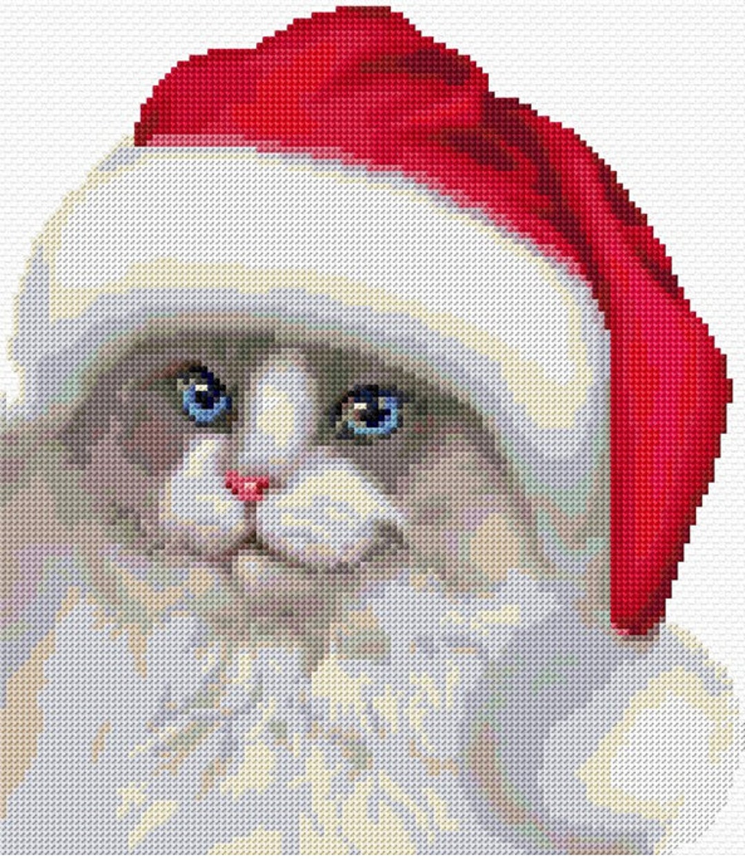 Christmas Cat Cross Stitch Pattern PDF Pattern Digital Download Counted ...