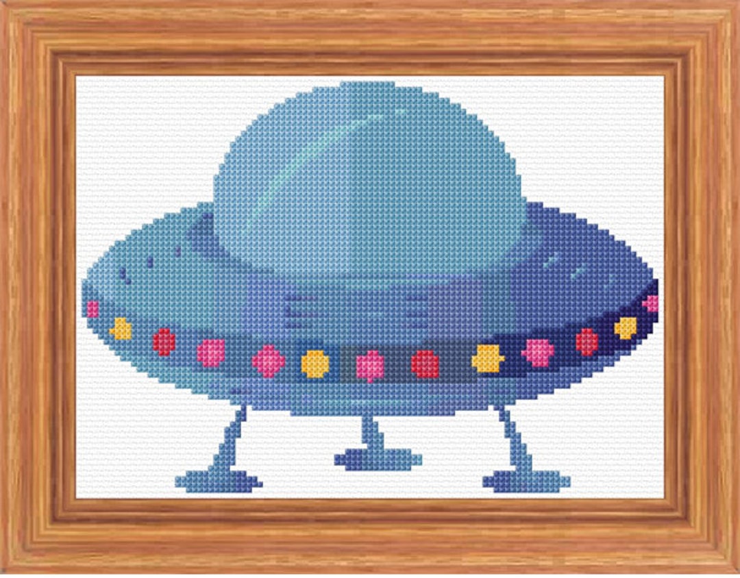 UFO Alien Cross Stitch Pattern PDF Pattern Digital Download Counted ...