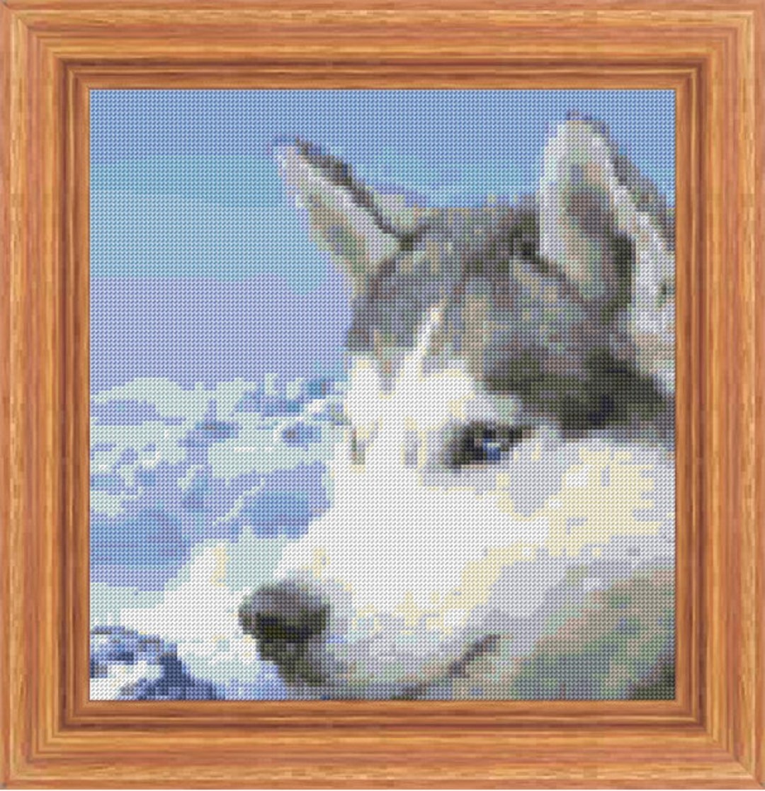 Siberian Husky Cross Stitch Pattern PDF Pattern Digital Download Animal ...