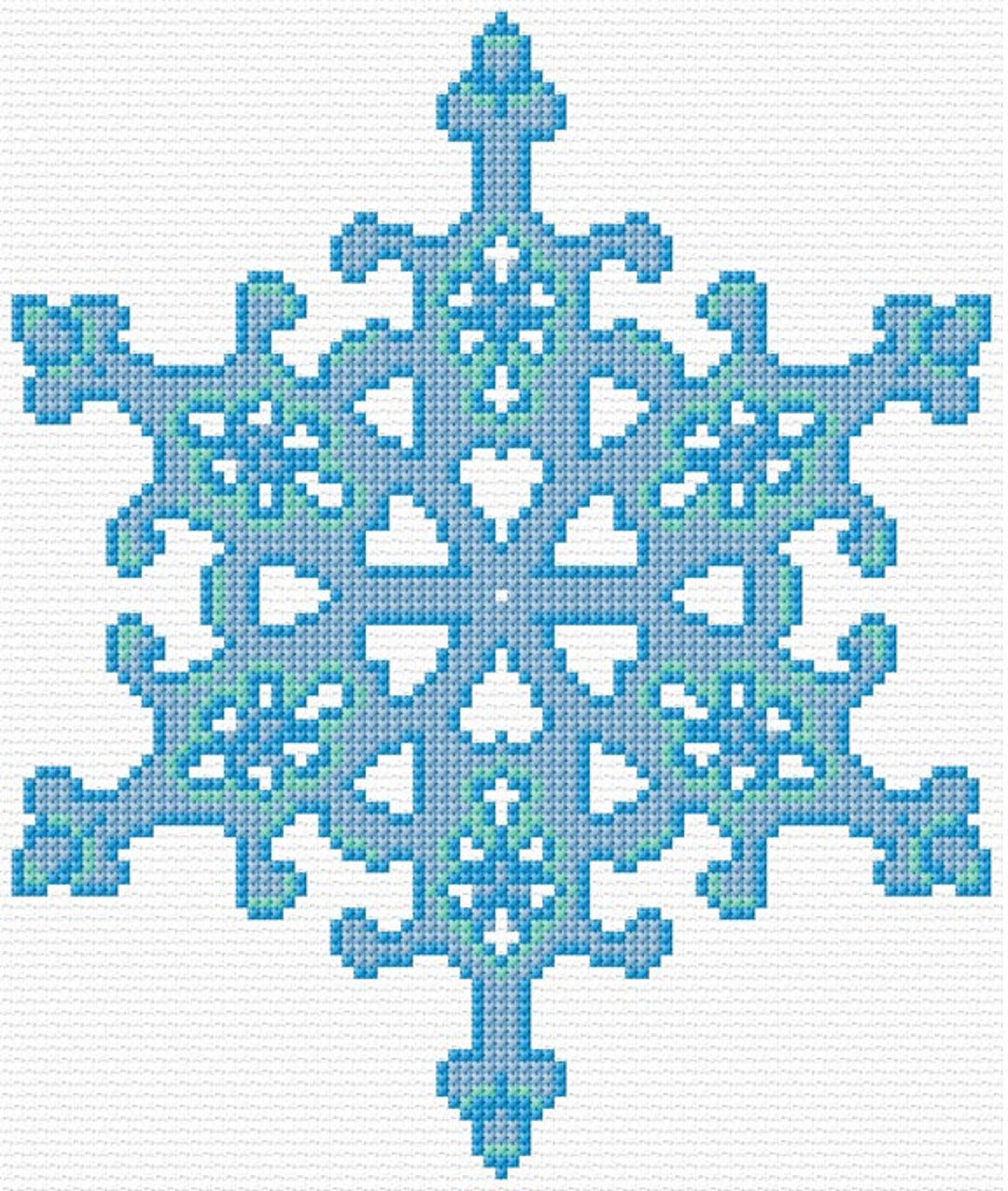 Snowflake Cross Stitch Pattern PDF Pattern Digital Download Christmas ...