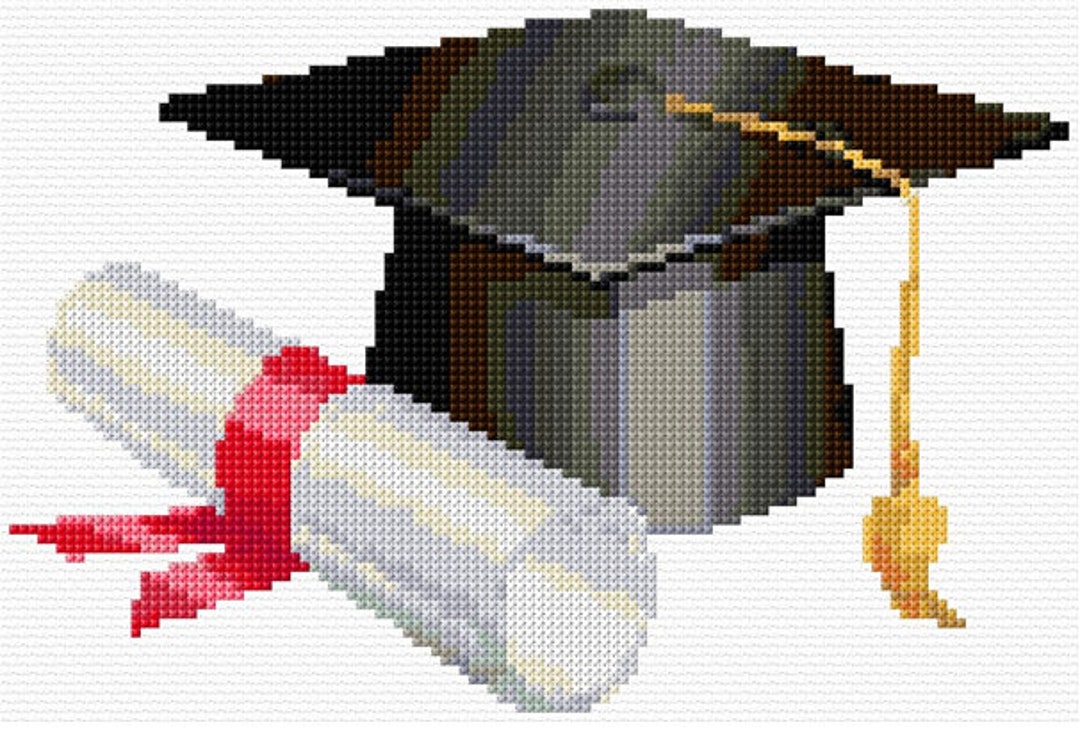 Graduation Cross Stitch Pattern PDF Pattern Digital Download Counted ...