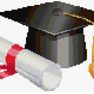 Graduation Cross Stitch Pattern PDF Pattern Digital Download Counted ...