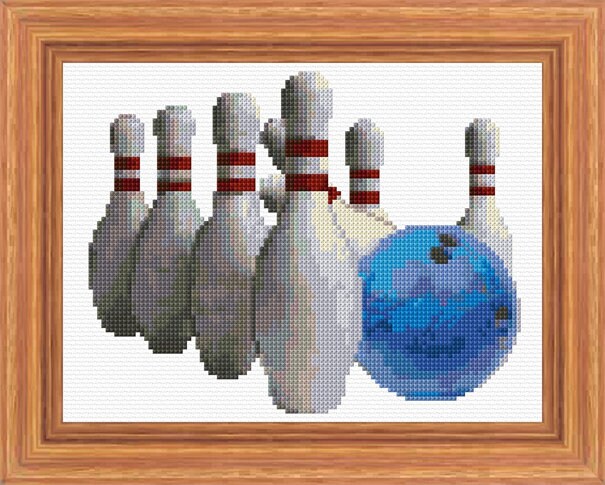 Bowling Cross Stitch Pattern PDF Pattern Digital Download Counted Cross ...