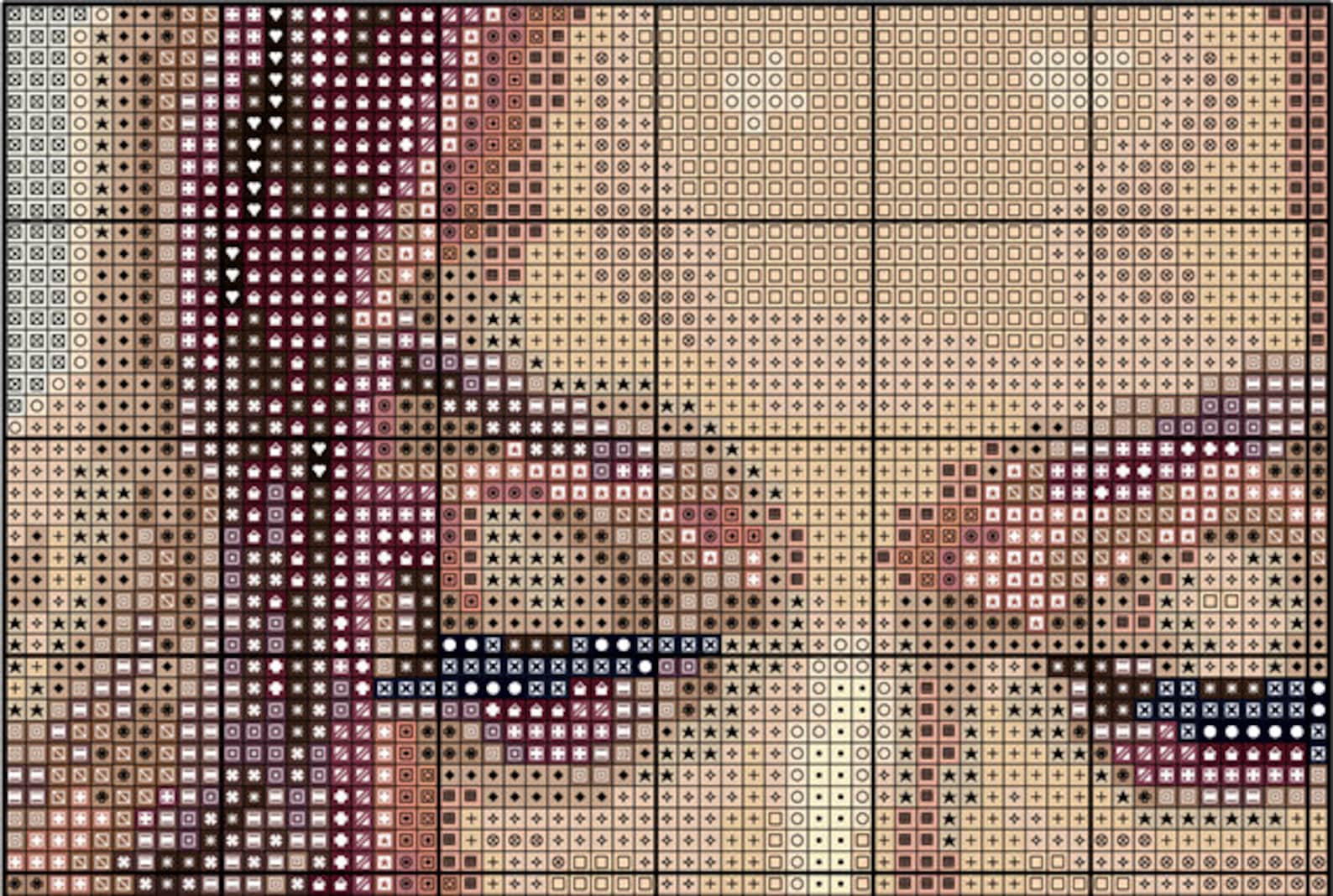 Beautiful Lady Cross Stitch Pattern PDF Pattern Counted Cross Stitch ...