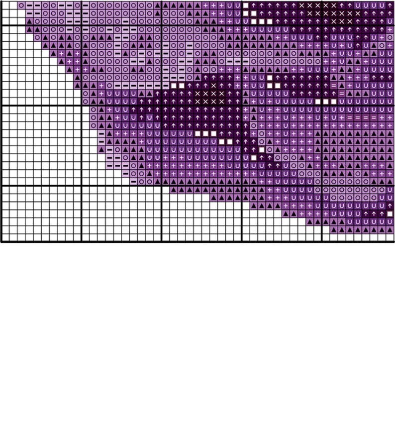 Purple Rose Cross Stitch Pattern PDF Pattern Digital Download - Etsy