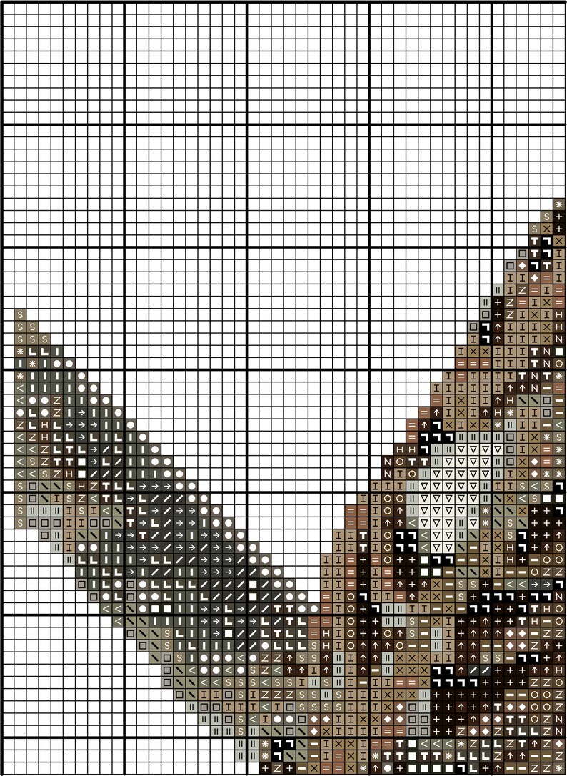 Sparrow Cross Stitch Pattern PDF Pattern Digital Download Counted Cross ...