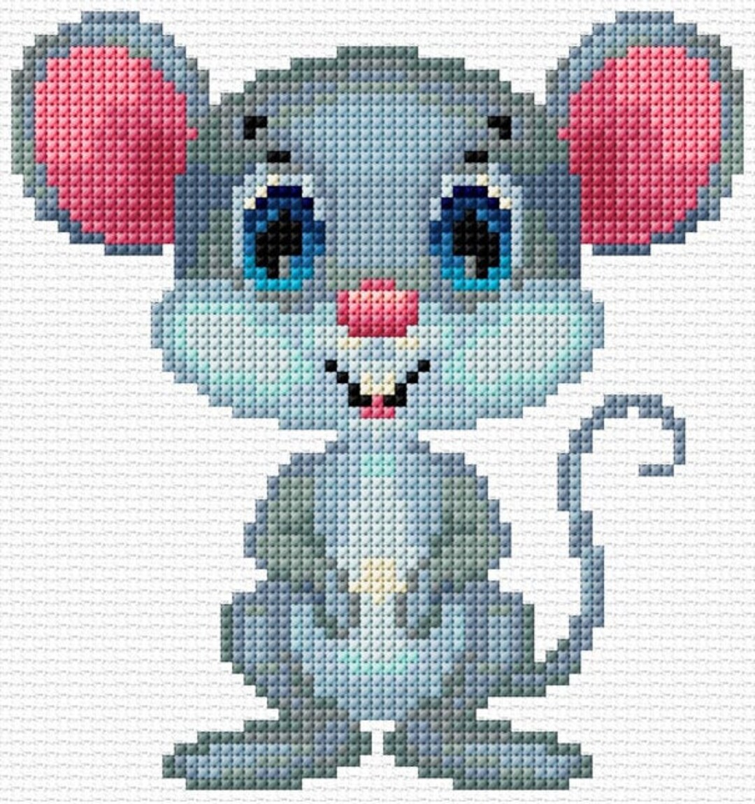 Small Mouse Cross Stitch Pattern PDF Pattern Digital Download Counted ...