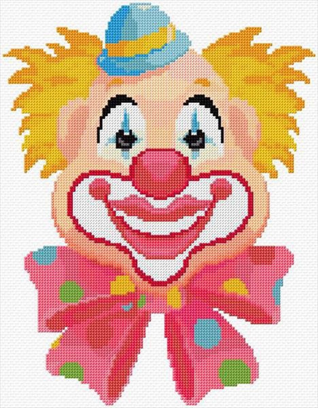 Clown Cross Stitch Pattern PDF Pattern Digital Download Counted Cross ...