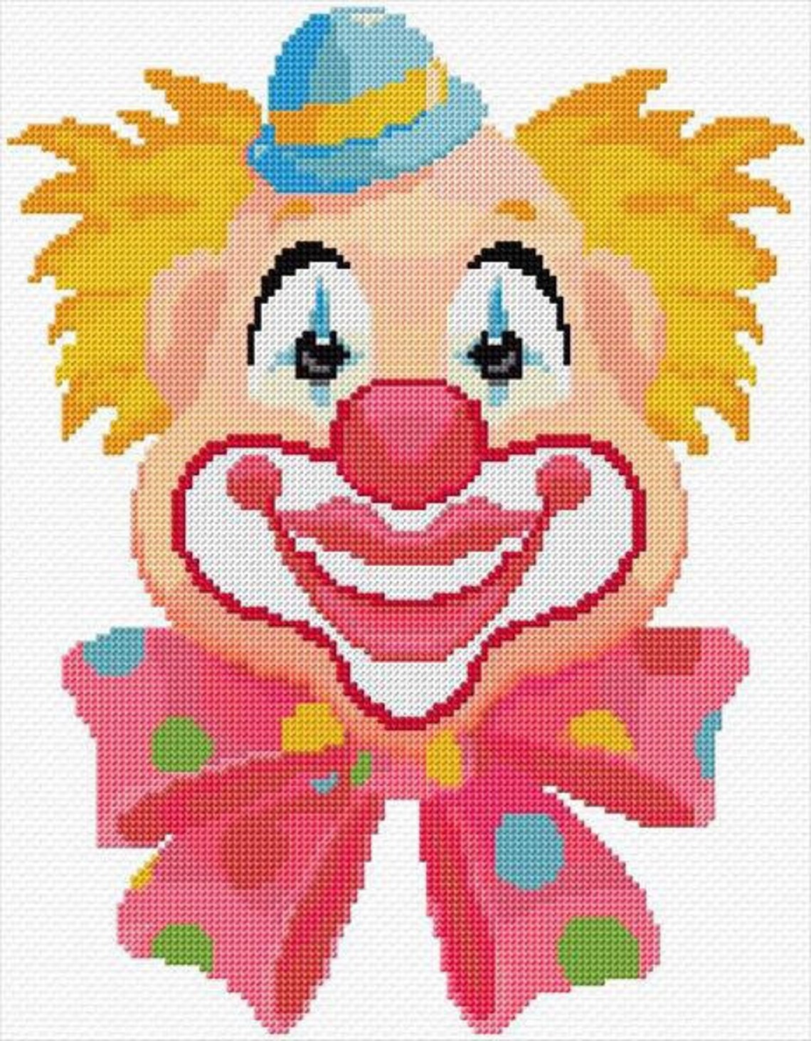 Clown Cross Stitch Pattern PDF Pattern Digital Download Counted Cross ...