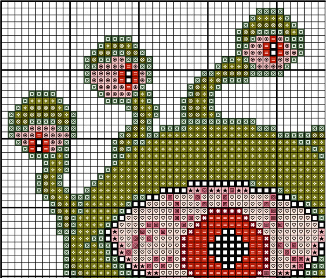 Green Monster Cross Stitch Pattern PDF Pattern Digital Download Kids ...