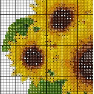 Sunflowers Cross Stitch Pattern PDF Pattern Digital Download Modern ...