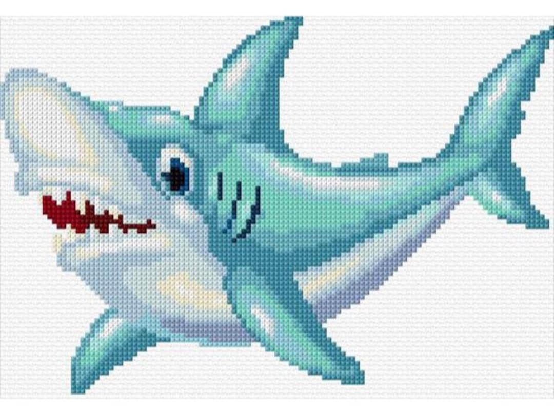 Shark Cross Stitch Pattern PDF Pattern Digital Download Counted Cross ...