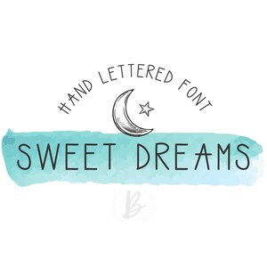 Sweet Dreams - Simple Font Handlettered Handwriting - Etsy