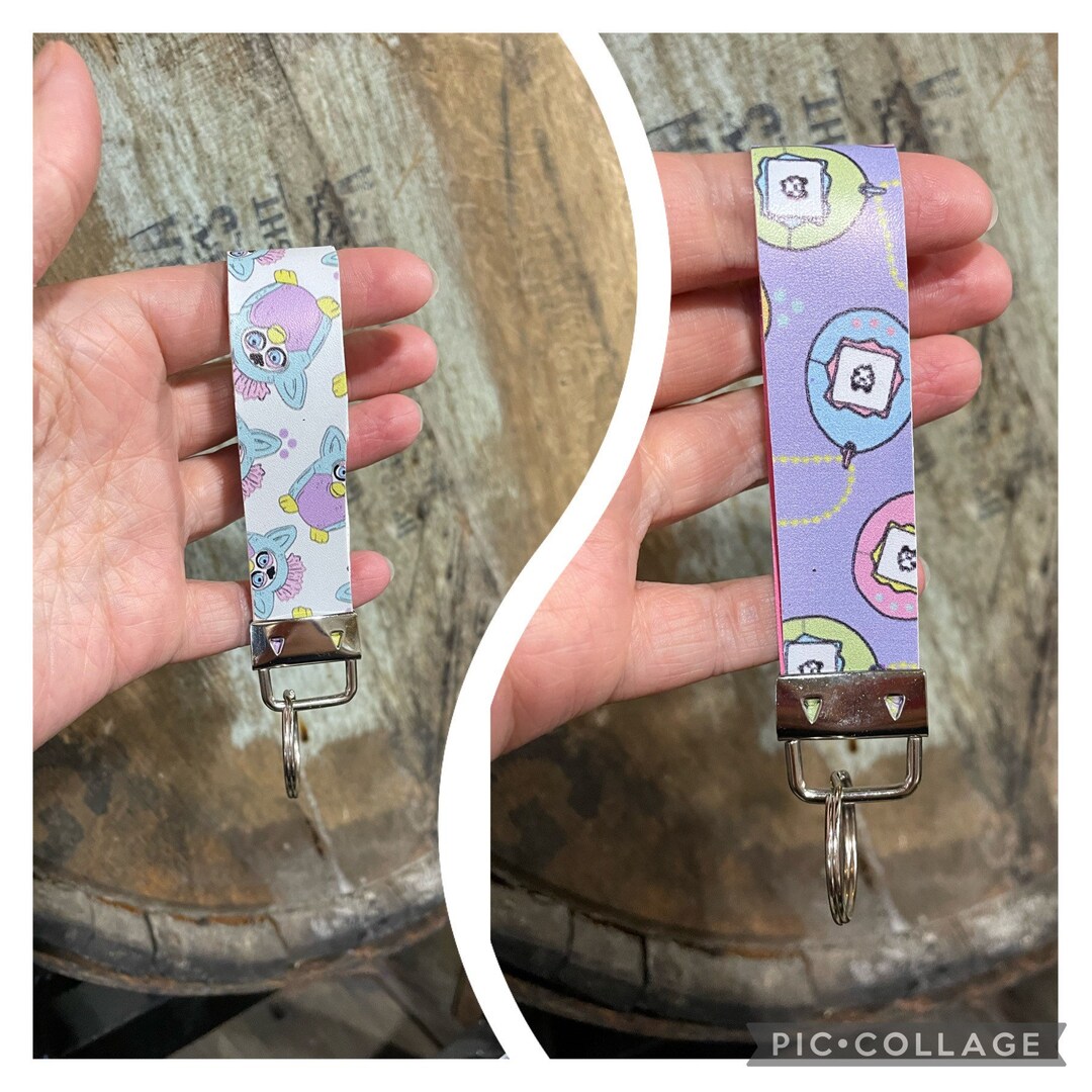 90s Toys Key Fobs / Canvas Keychain/ Birthday Gift/ Key Chain/ Key Fob ...
