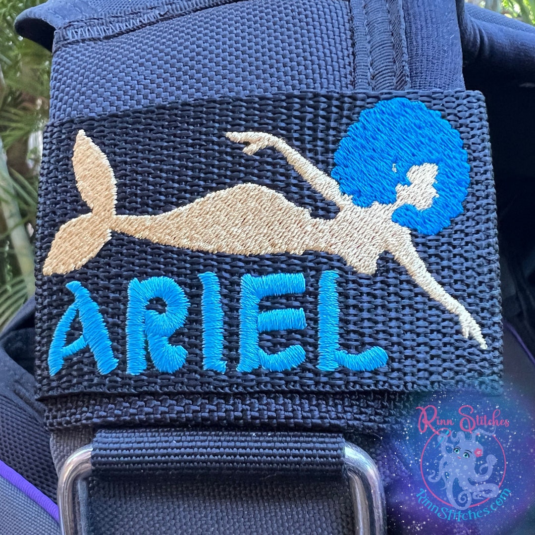 Afro Mermaid Embroidered Scuba BCD Tag: Personalized Dive Gift - Etsy