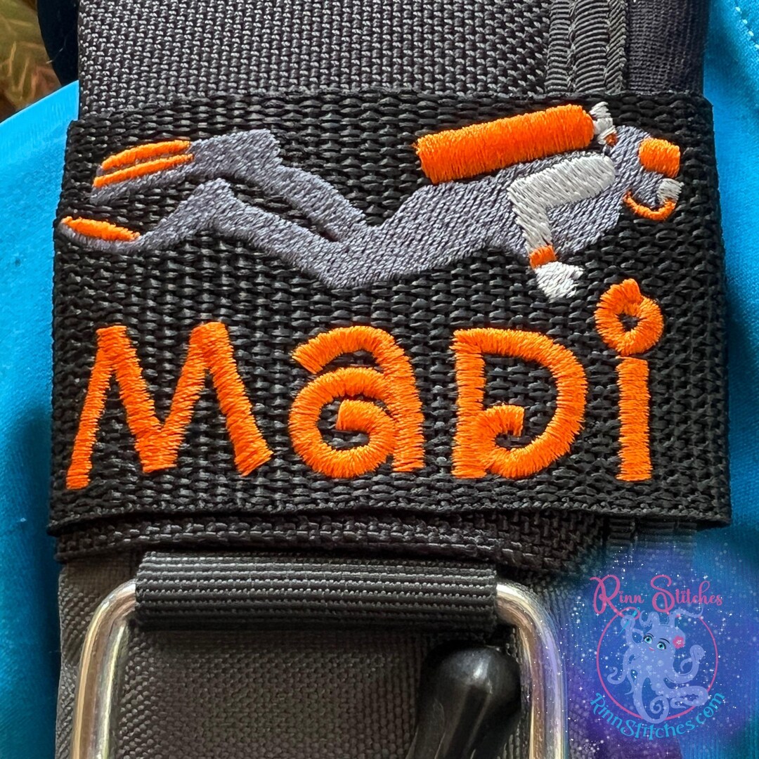 Personalized Scuba Diver BCD Tag: Embroidered Dive Gear ID, Made on ...