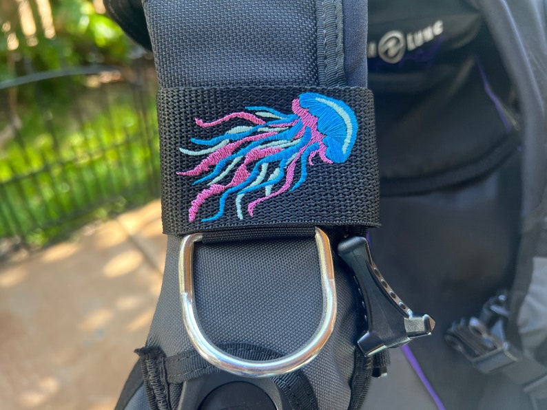 Jellyfish Embroidered BCD Identification Tag Scuba Diver - Etsy