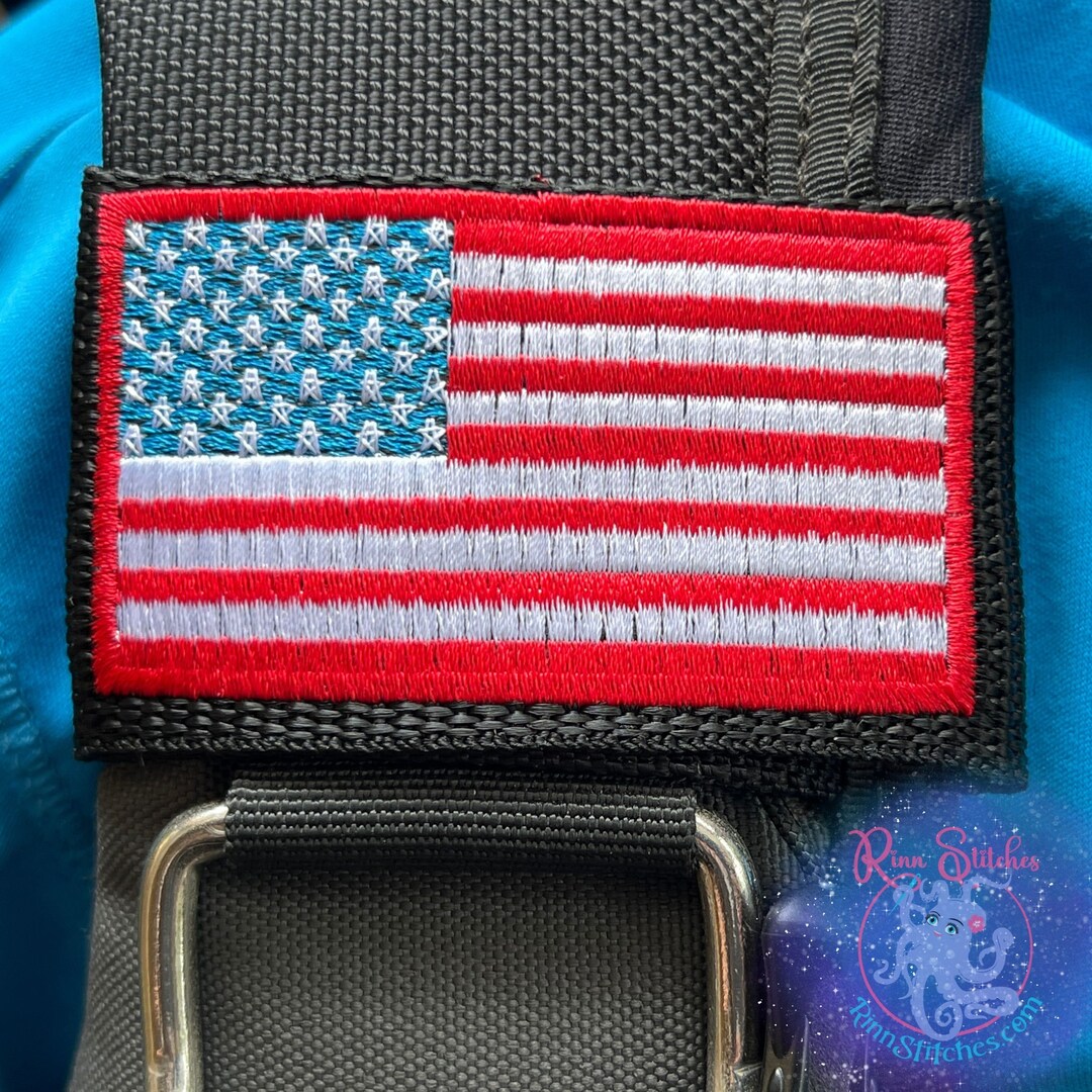 American Flag BCD Identification Tag | Scuba Diver Gift | Made on Maui ...