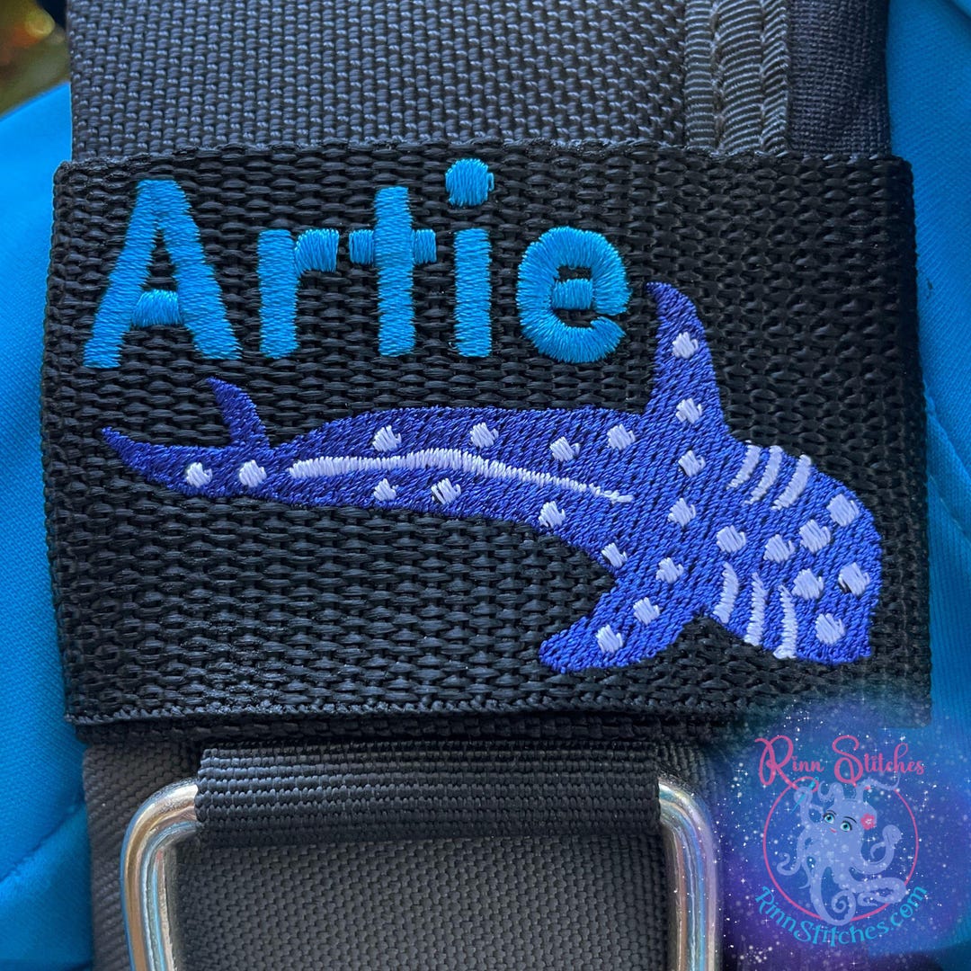 Whale Shark Embroidered BCD Tag: Personalized Scuba Diving Gift - Etsy