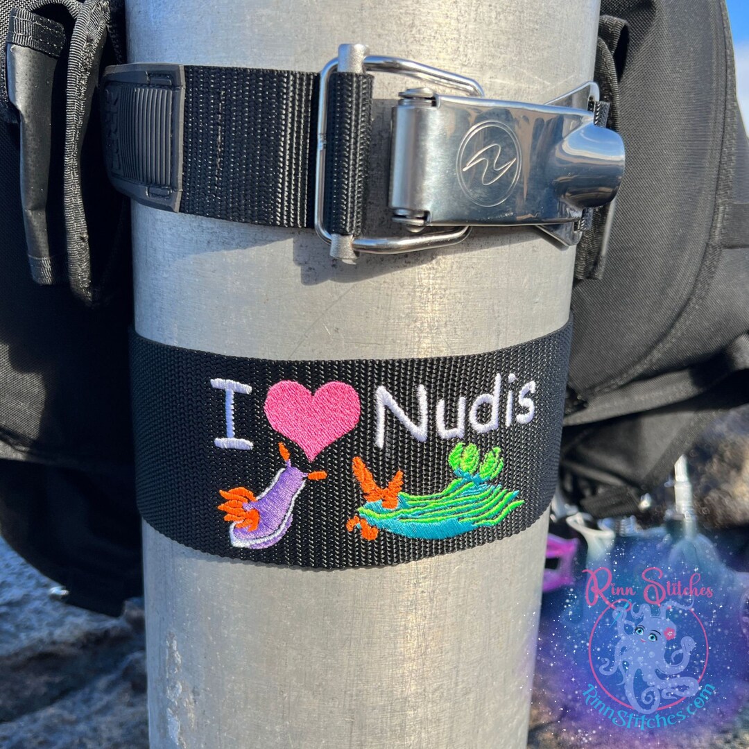 I Heart Nudis Scuba Tank Strap: Neon Diver Gift, Made on Maui - Etsy