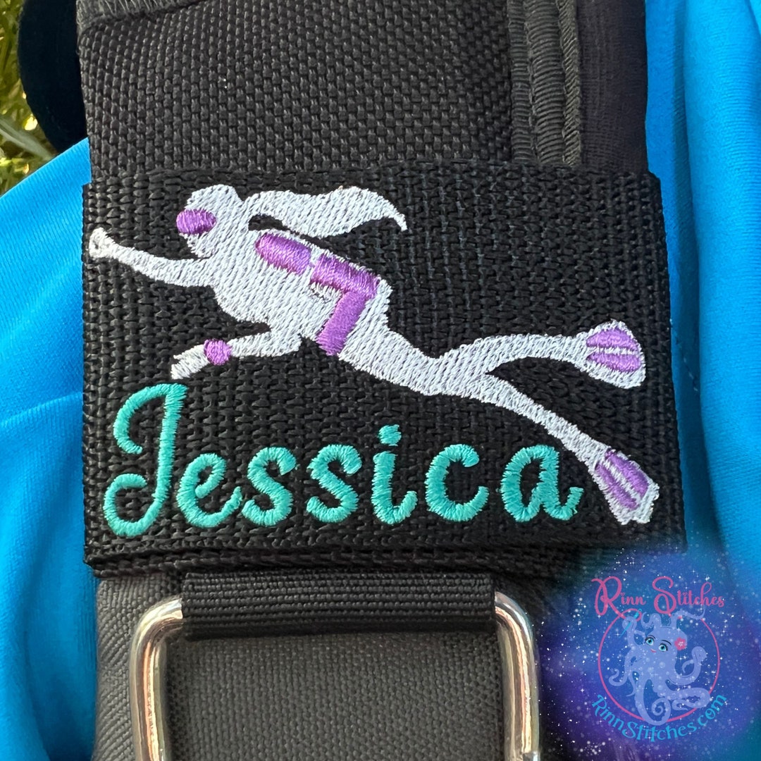 Personalized Lady Diver BCD Tag: Embroidered Scuba Diving Gift - Etsy