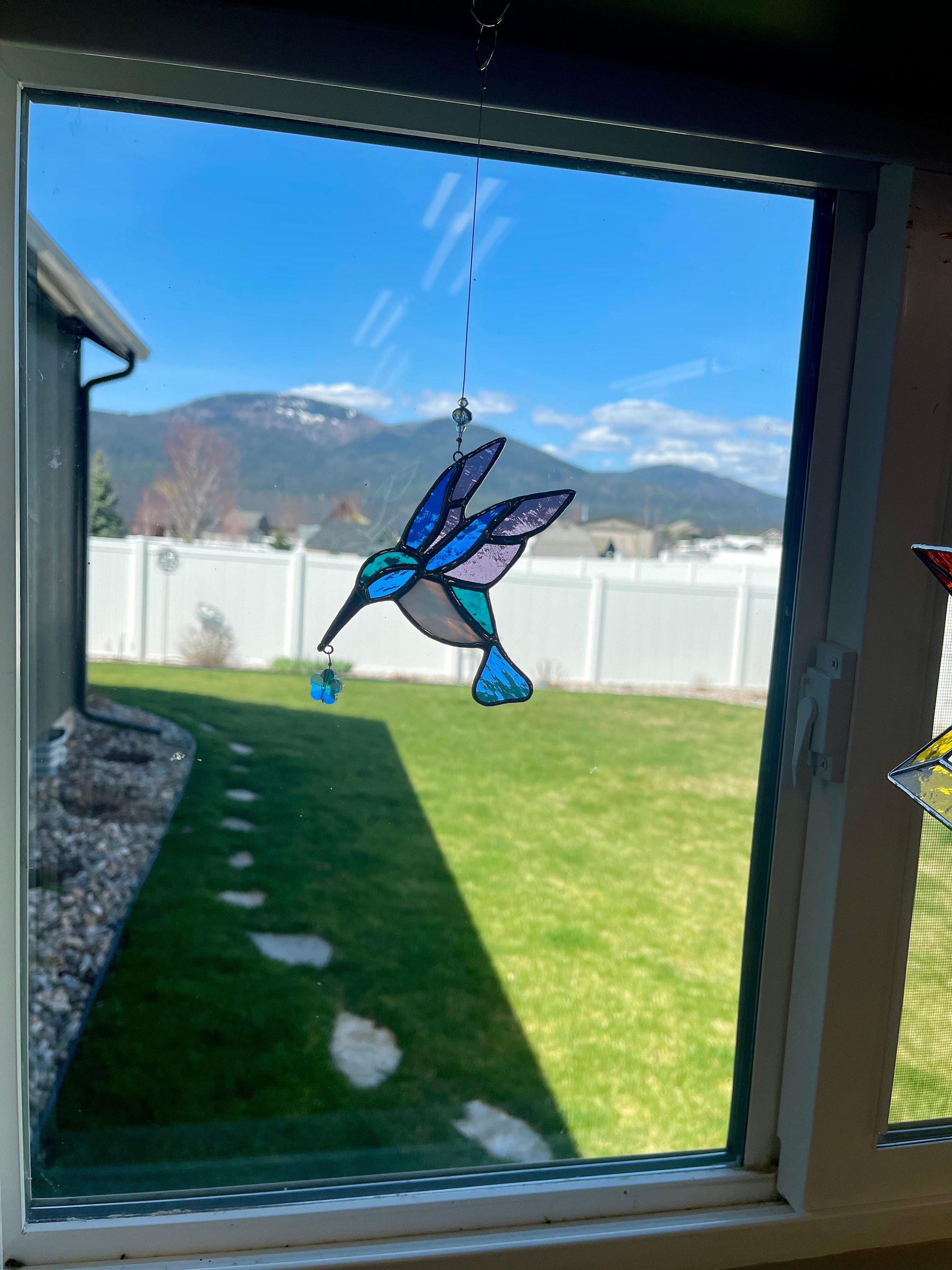 Hummingbird Stained Glass Sun Catcher - Etsy