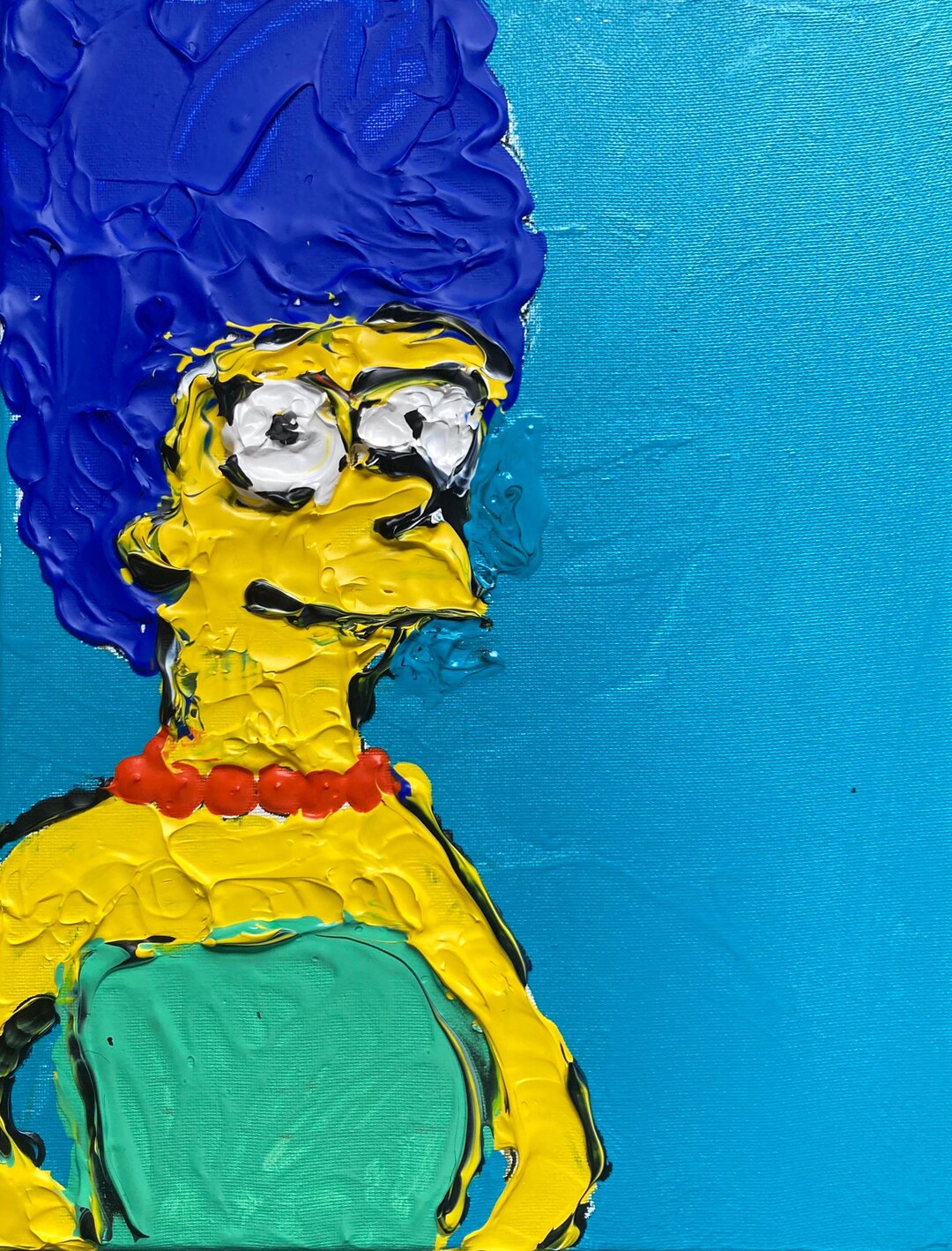 Marge Simpson - Painting for Your Wall for Fans of the Simpsons - Etsy UK