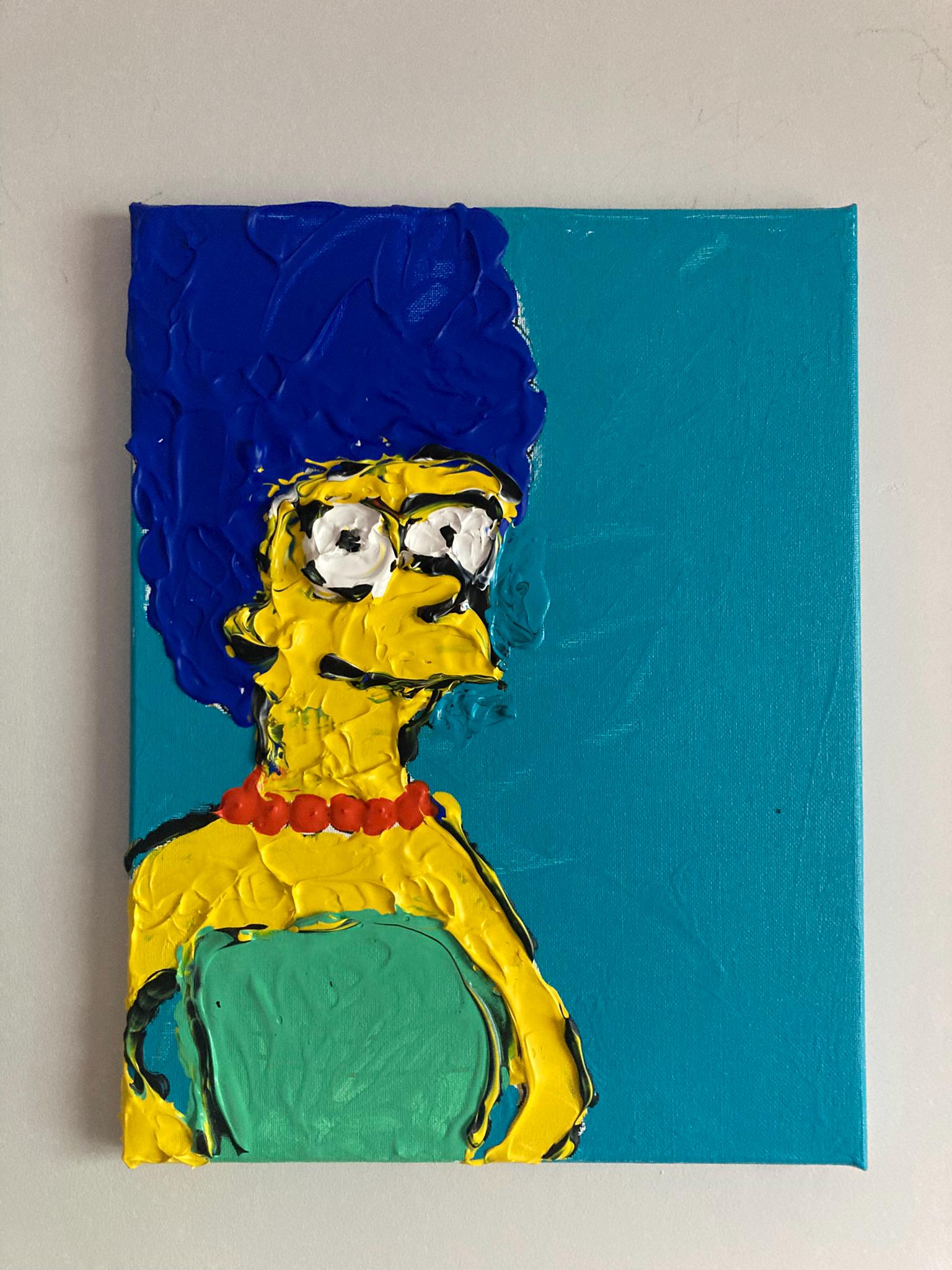 Marge Simpson - Painting for Your Wall for Fans of the Simpsons - Etsy UK