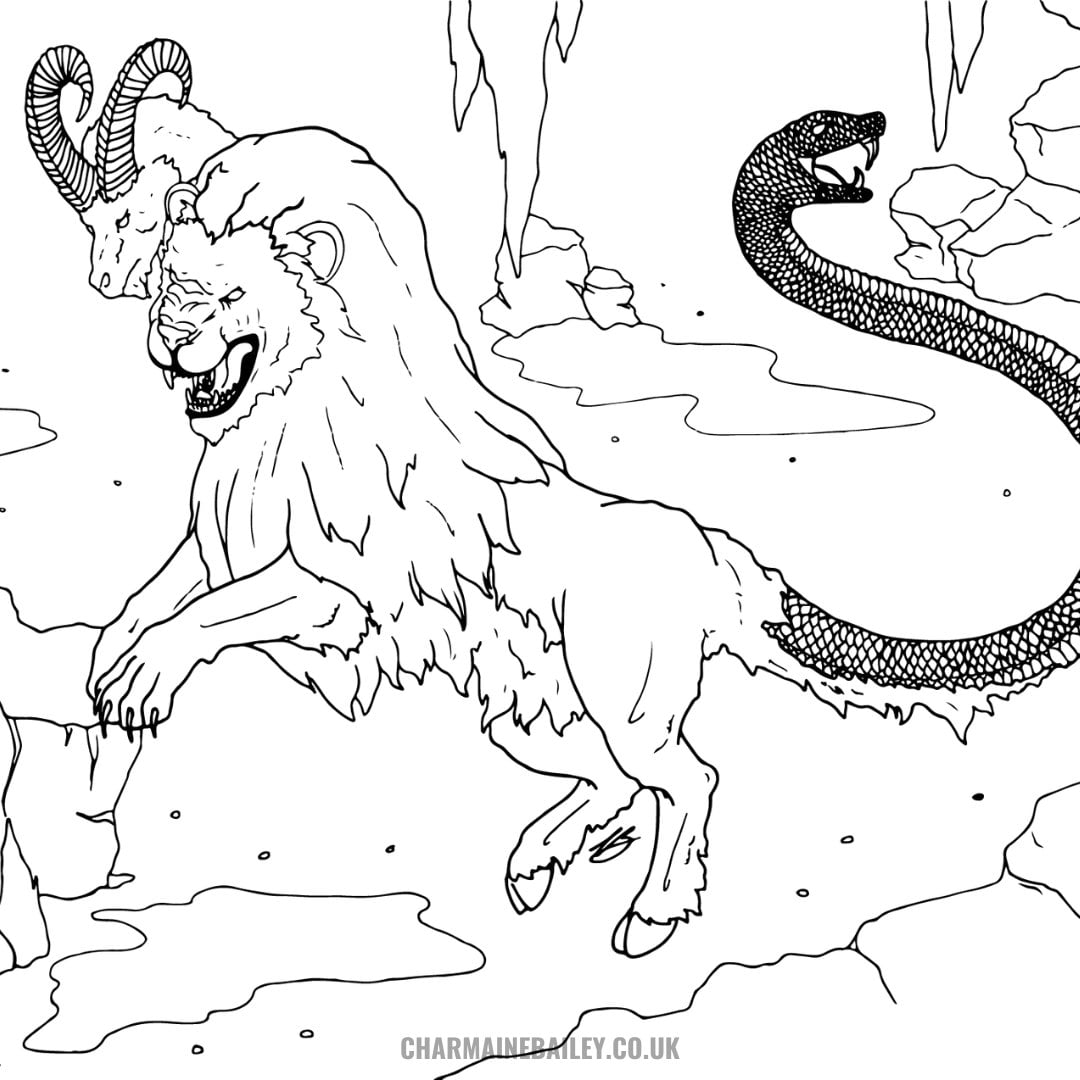 Chimera Coloring Pages Sketch Coloring Page