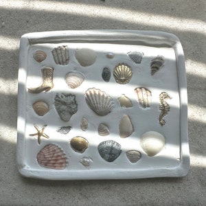 Coastal Shell Clay Jewelry Dish Decor, Ring Dish, Coastal Club, Unique ...
